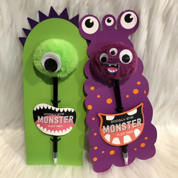 Accessories | Googlyeye Monster Puff Pen Set | Poshmark